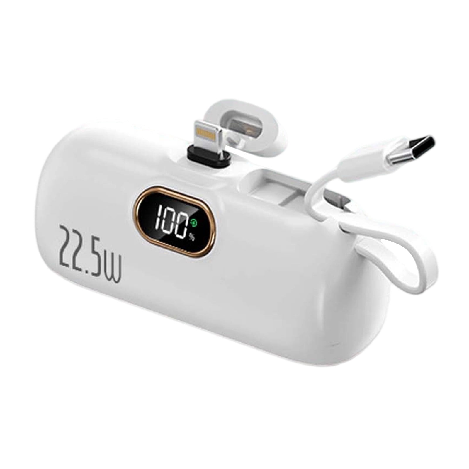 Compact 5000mAh Mini Power Bank with USB C Bidirectional Fast Charging ...