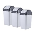 Compact 5L Plastic Trash Bin with Swing Lid - Portable Garbage Can for ...
