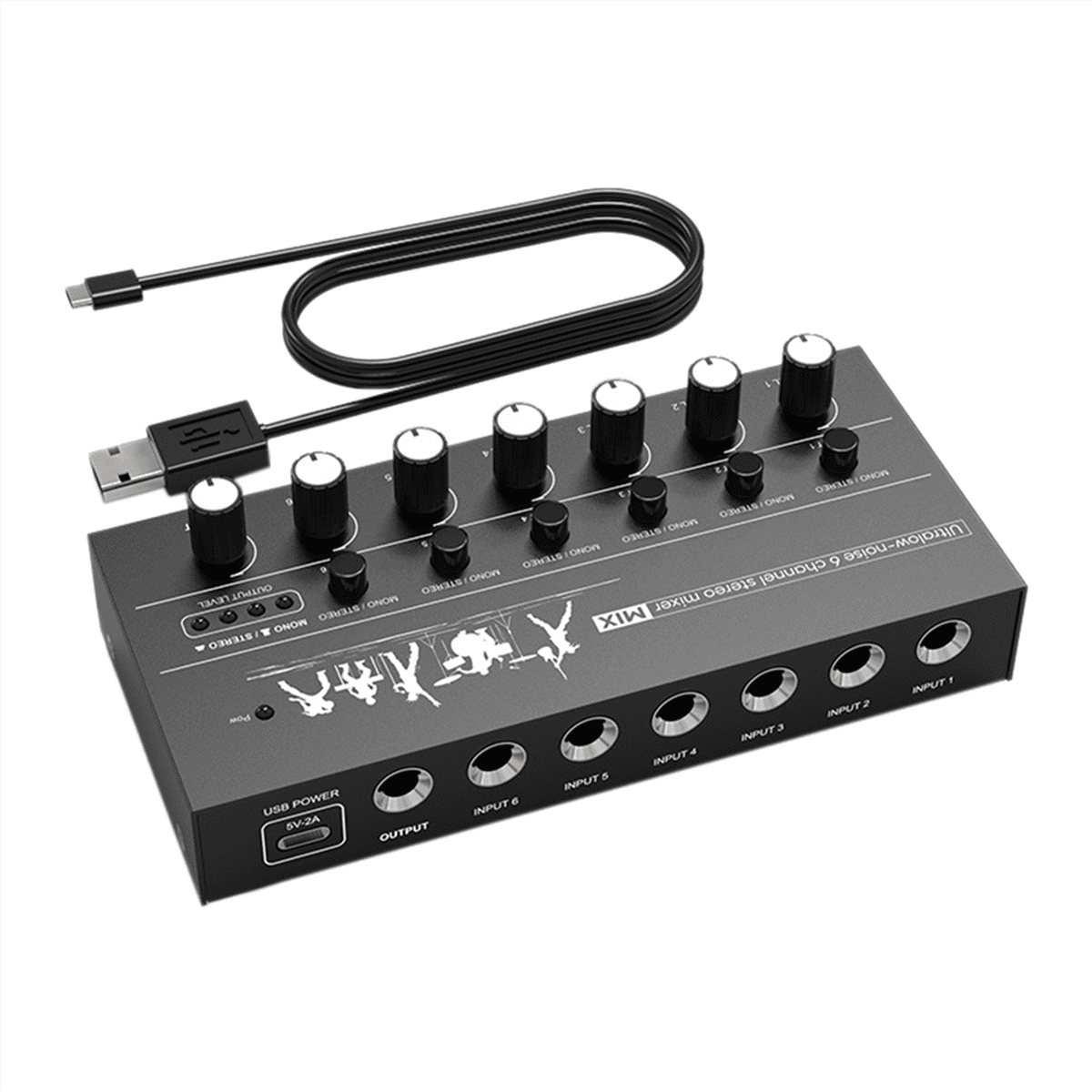 Compact 6-Channel Audio Mixer Ultra Low Noise, High Performance Stereo ...