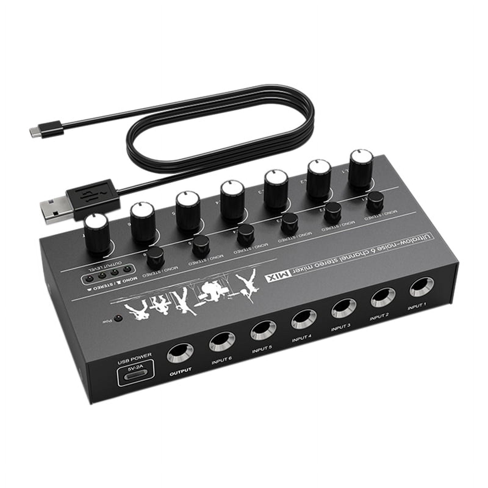 Compact 6-Channel Audio Mixer Ultra Low Noise, High Performance Stereo ...