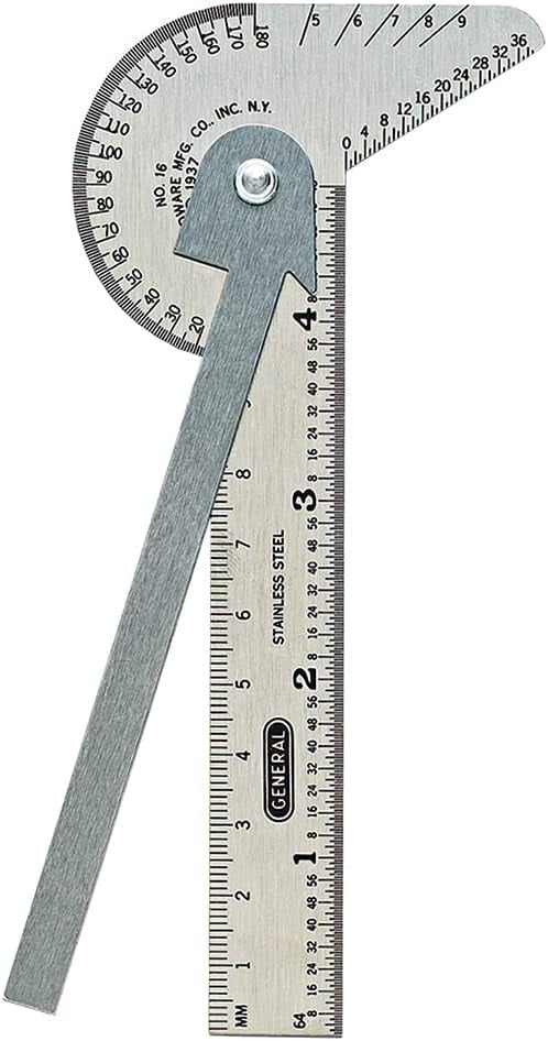 Compact 6-in-1 Ruler and Gauge #16ME with 4-Inch Scale and Precision ...