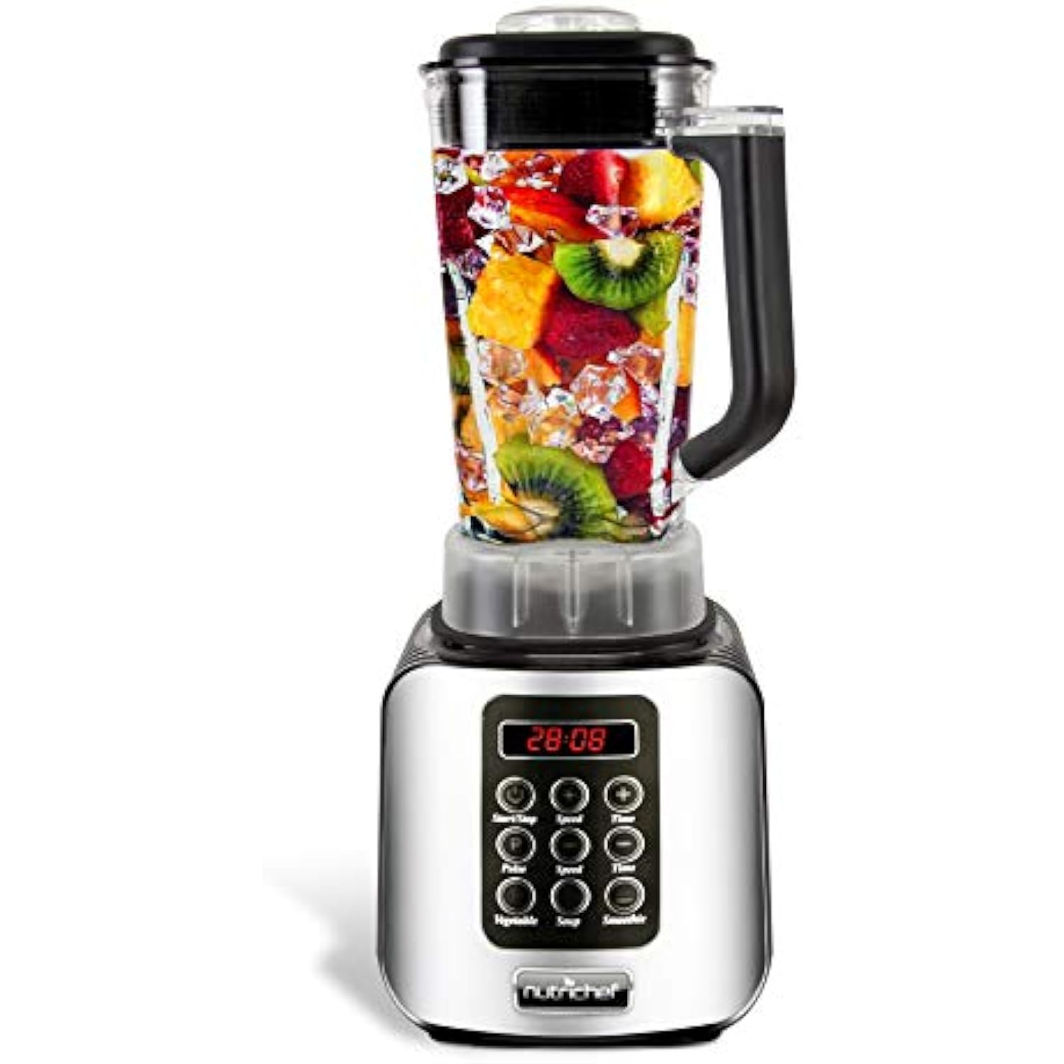 Compact 7.2 Cup Digital Blender - Electric Food Processor w/ Pulse ...