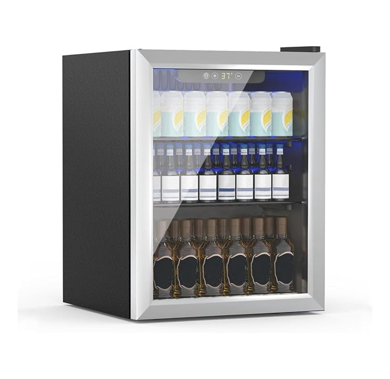 Compact 70 Can/1.7Cu.Ft Mini Fridge For Soda, Beer Or Wine, Portable ...