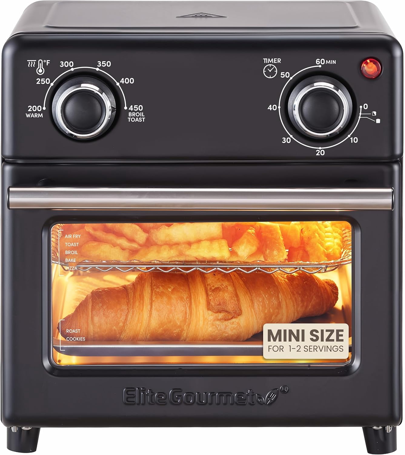Compact 8.5 Quart Air Fryer Oven with Adjustable Time and Temperature ...