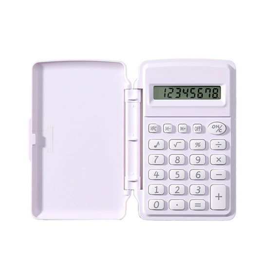 Compact 8-Bit Portable Calculator for Students, Flip Top Design, for ...