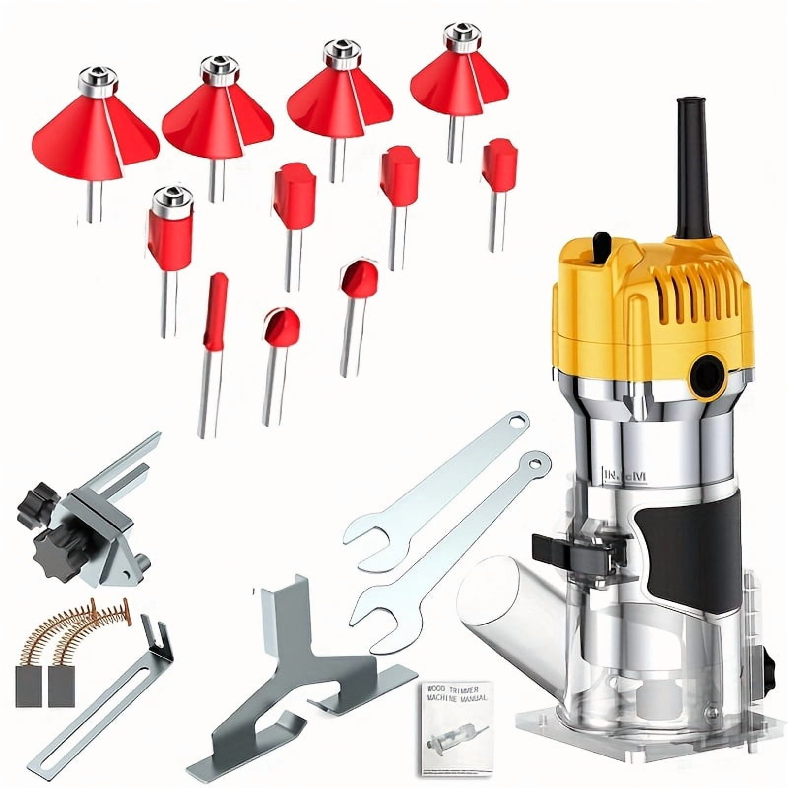 Compact 800W Professional Wood Router with 35000RPM High-Speed Motor ...