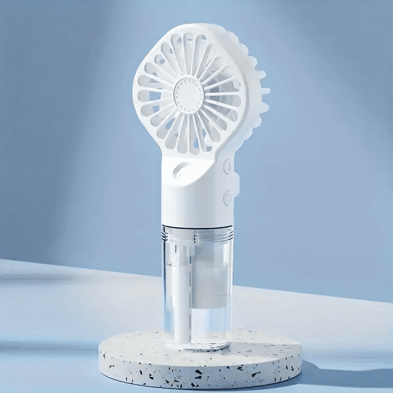 Compact 800mAh USB Bladeless Misting Fan - Lightweight Rechargeable ...