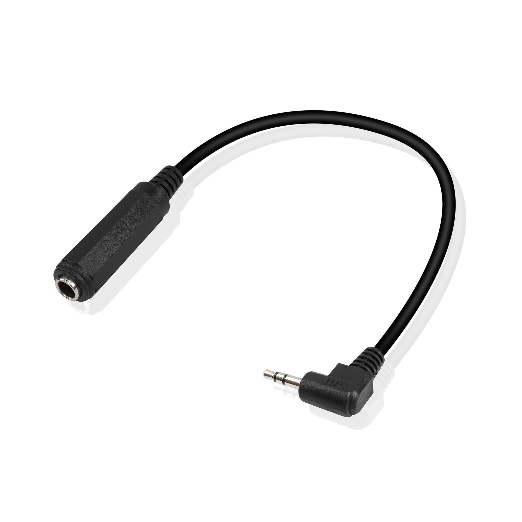Compact 90 Degree Stereo Audio Cable 1/4 to 3.5mm for Amplifiers and ...