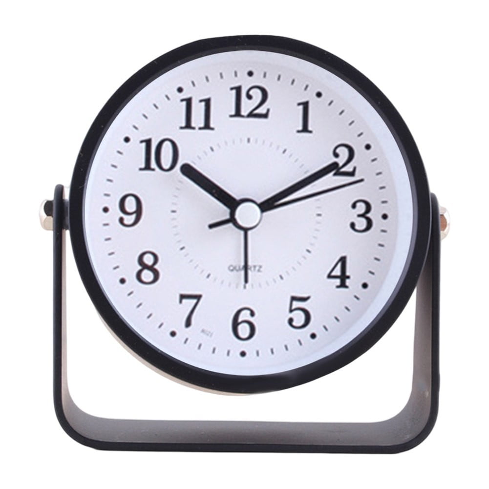 Compact 9CM Metal Desktop Alarm Clock with Silent Operation for Travel ...