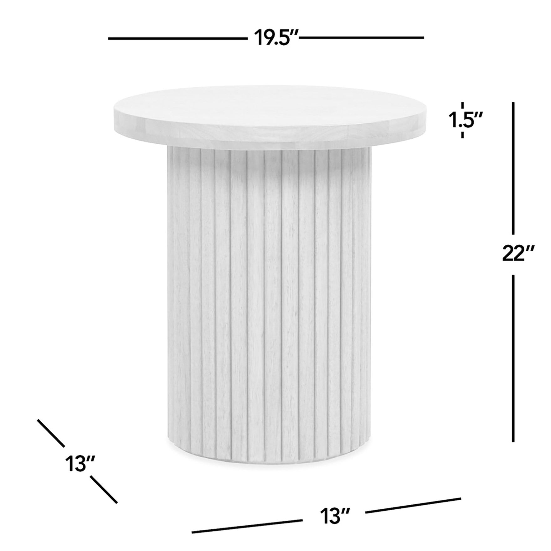 Compact Accent Table - Light Natural Brown for a Warm Interior Look ...