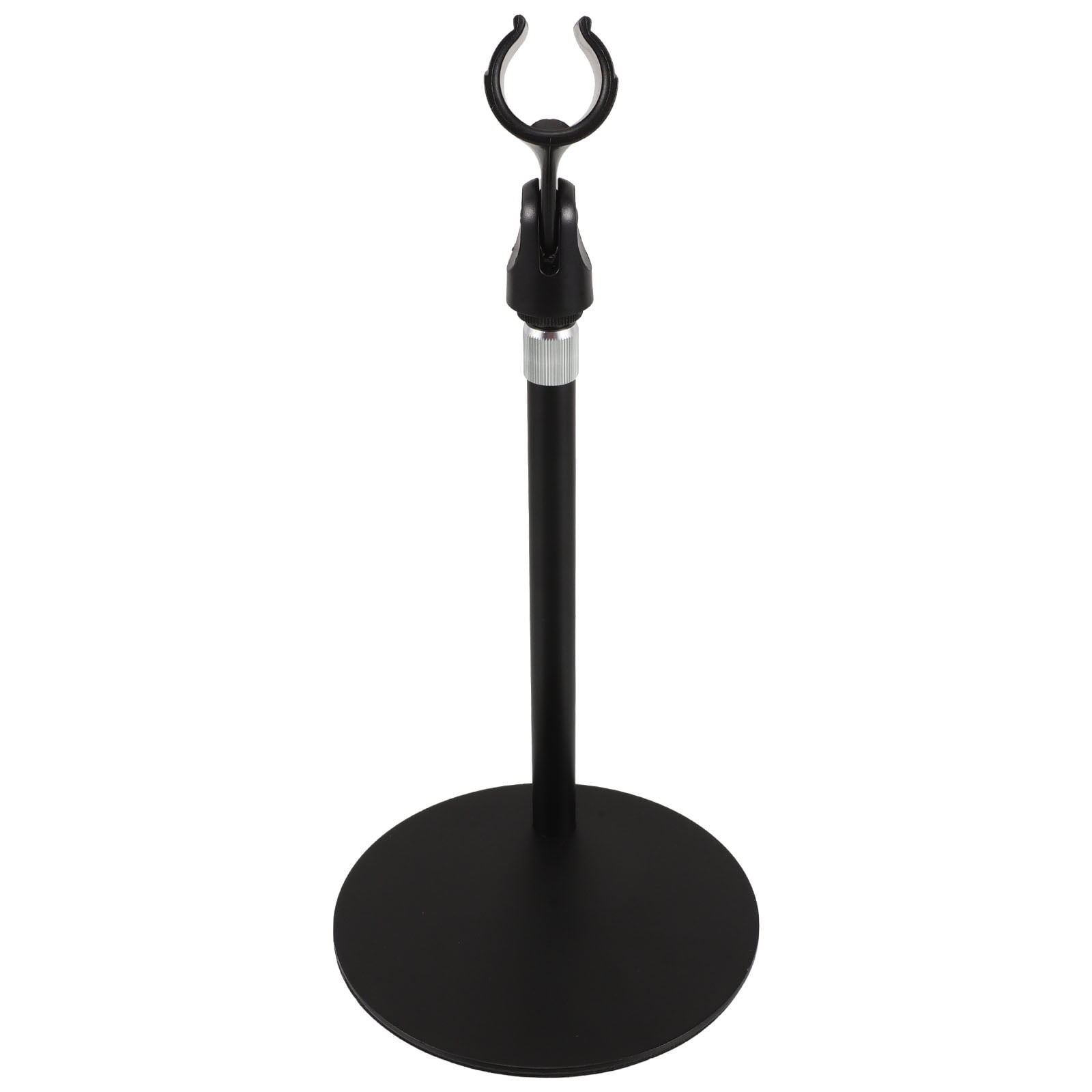 Compact Adjustable Desktop Microphone Stand with Round Weighted Base ...