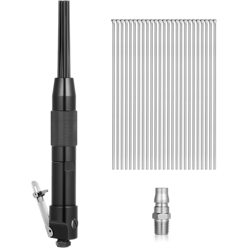 Compact Air Needle Scaler with 40 Pieces 7' Descaling Needles Air ...