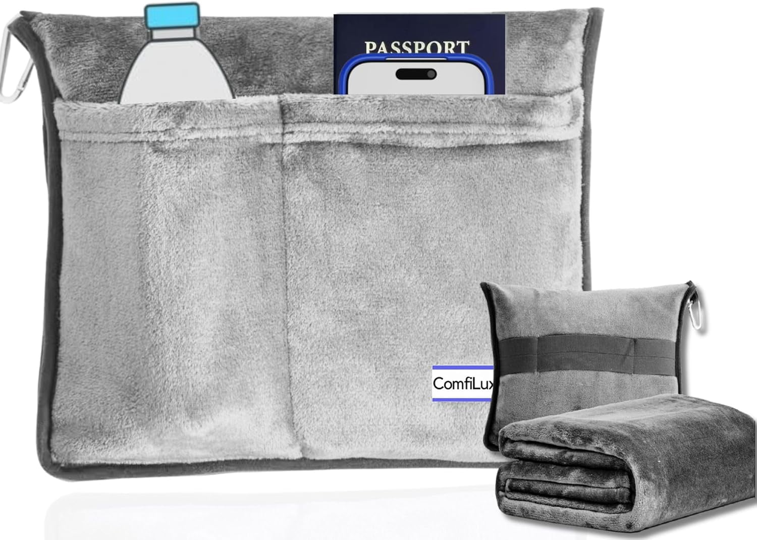 Compact Airplane Soft Travel Blanket - Multipurpose Accessory for ...