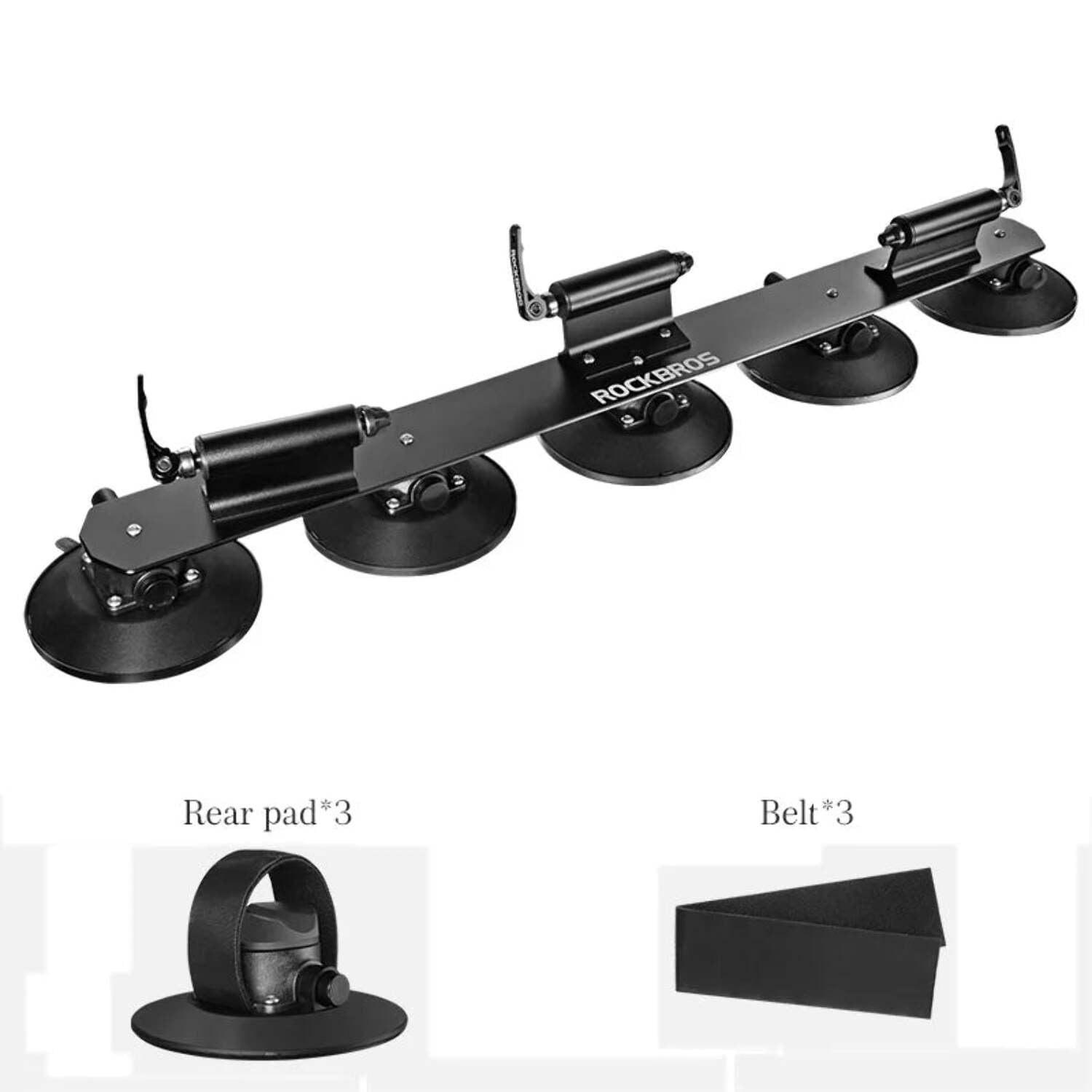 Compact Aluminum Car Roof Bike Rack - Quick Install Suction Cup Mount ...