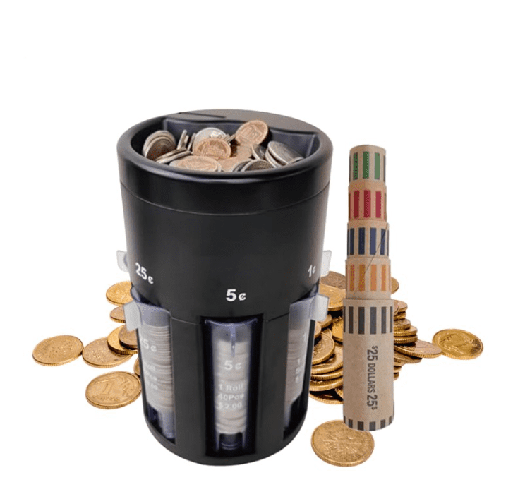 Compact Automatic Coin Sorter Machine – Digital Counter with Wrappers ...