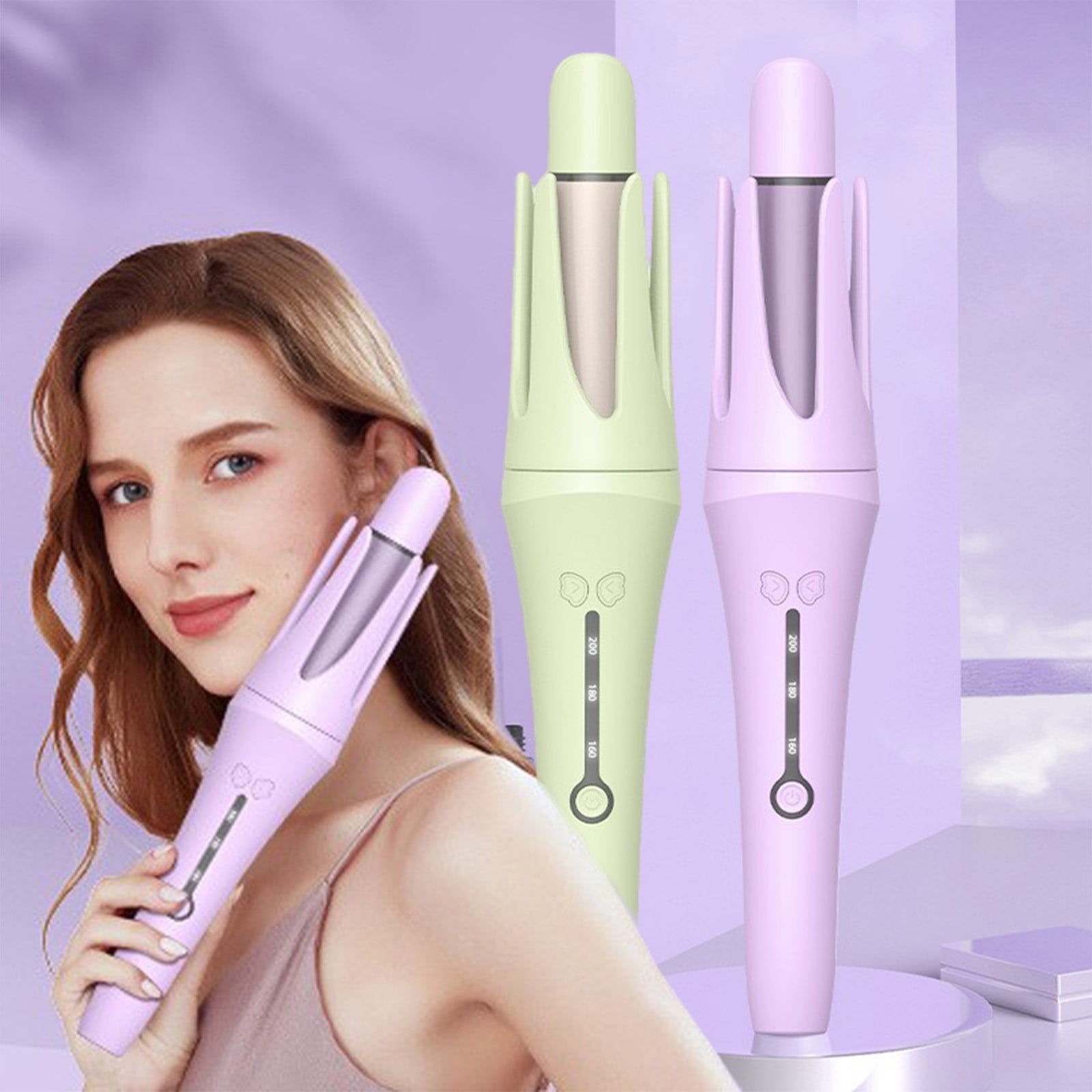 Compact Automatic Curler, 32mm Small Curling Wand, 3-Temp Control, Auto ...