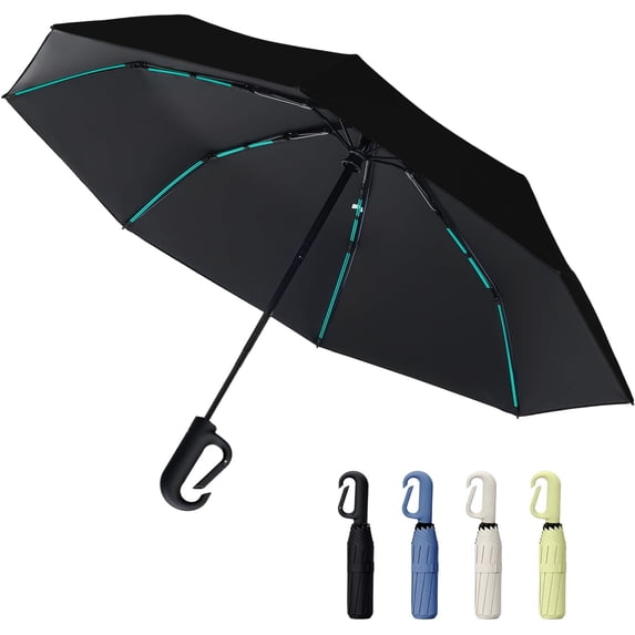 Compact Automatic Folding Travel Umbrella-Windproof Rainproof, PF50 ...