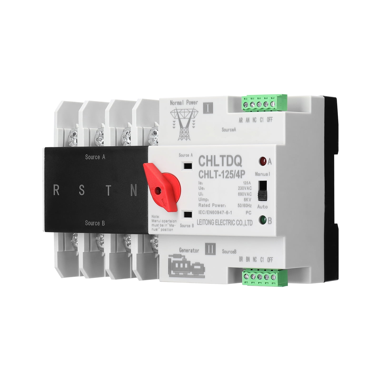 Compact Automatic Transfer Switch Electrical Selector Switches Dual ...