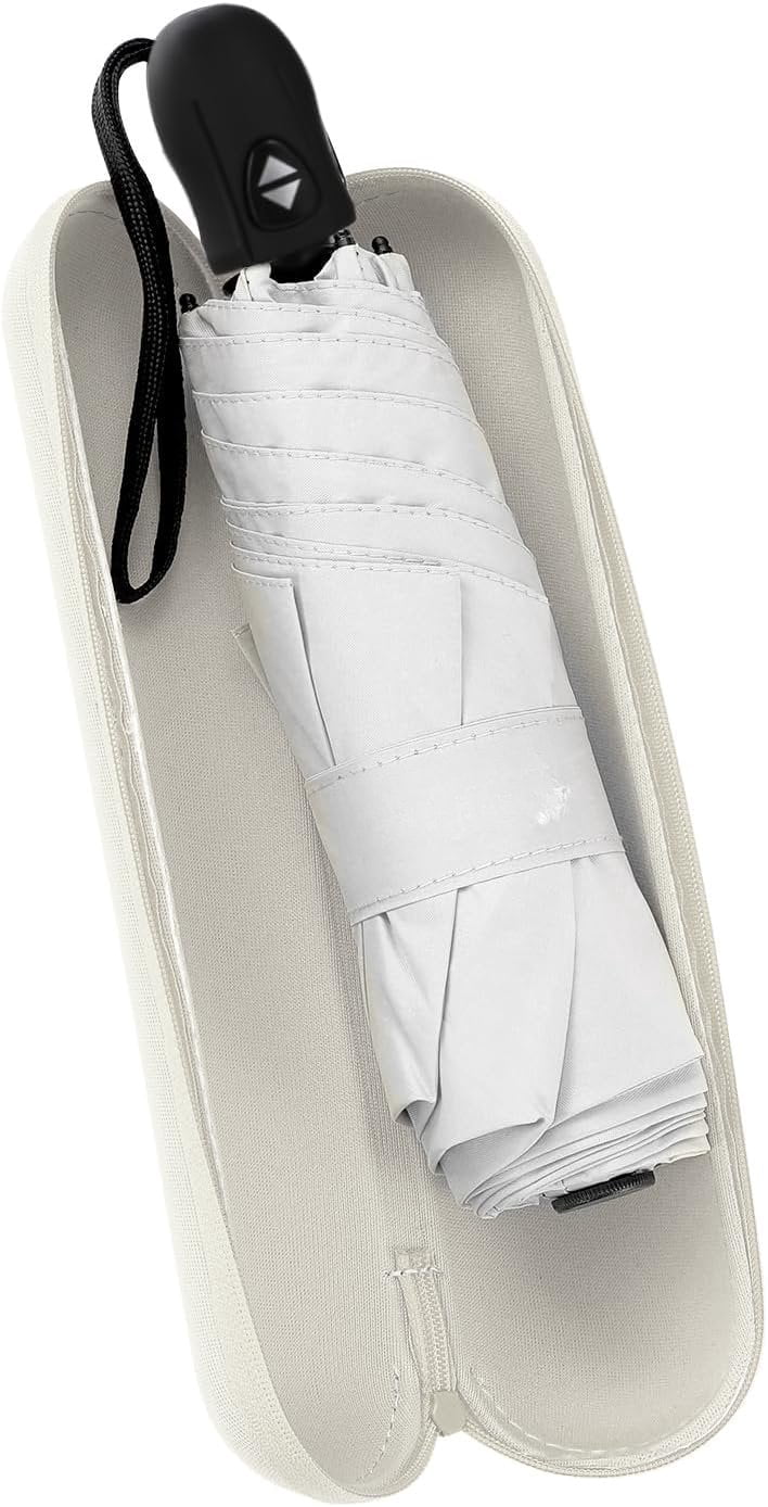 Compact Automatic Travel Umbrella with Case, Mini Small Folding Sun UV ...