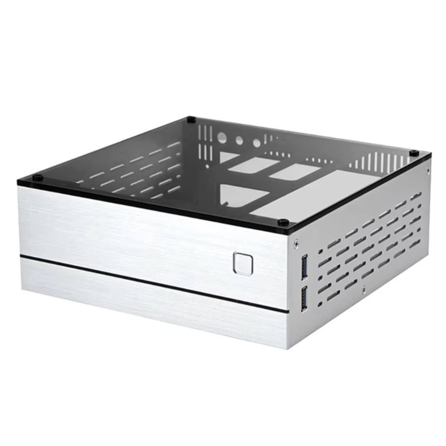 Compact B01 Mini ITX Aluminum/Glass Computer Case Chassis Briefcase ...