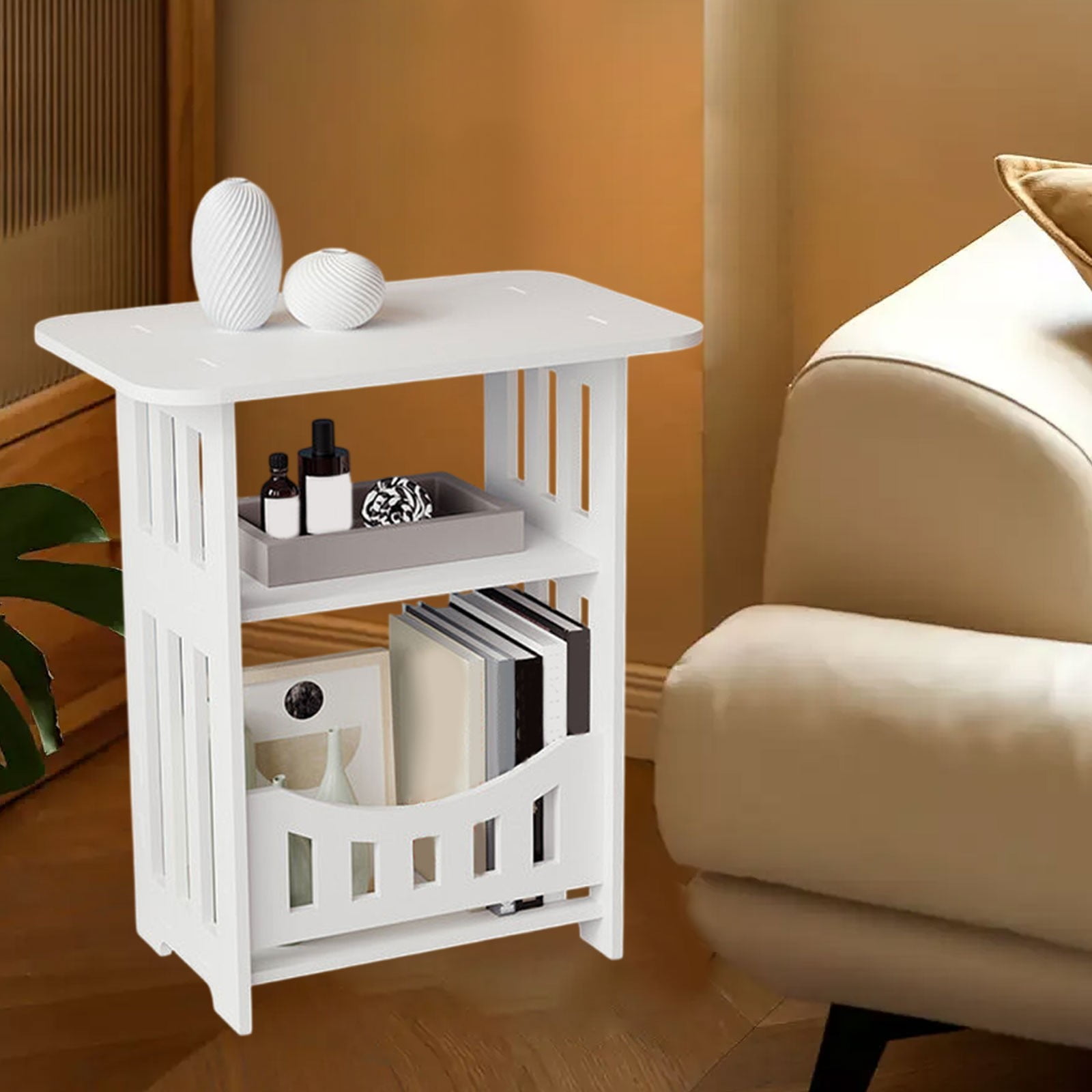 Compact Bedside Table Mini Coffee Table Sofa Side Table Small Bedroom ...