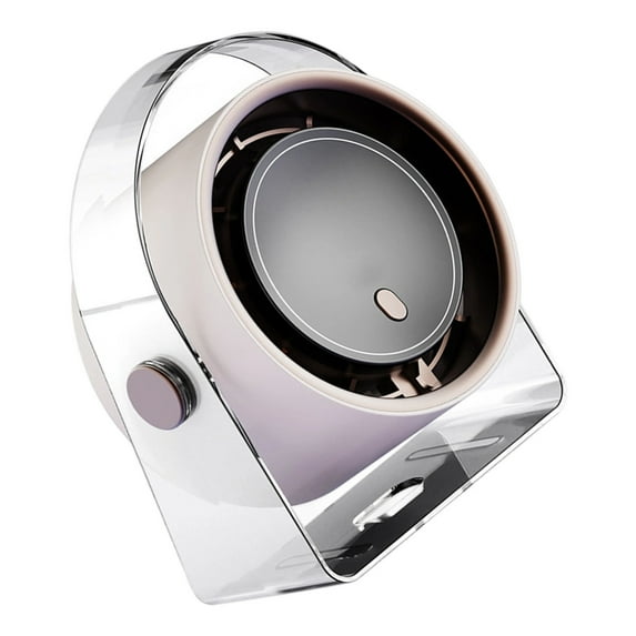 Compact Bladeless Desk Fan with Digital Display, 100 Speed Rechargeable ...