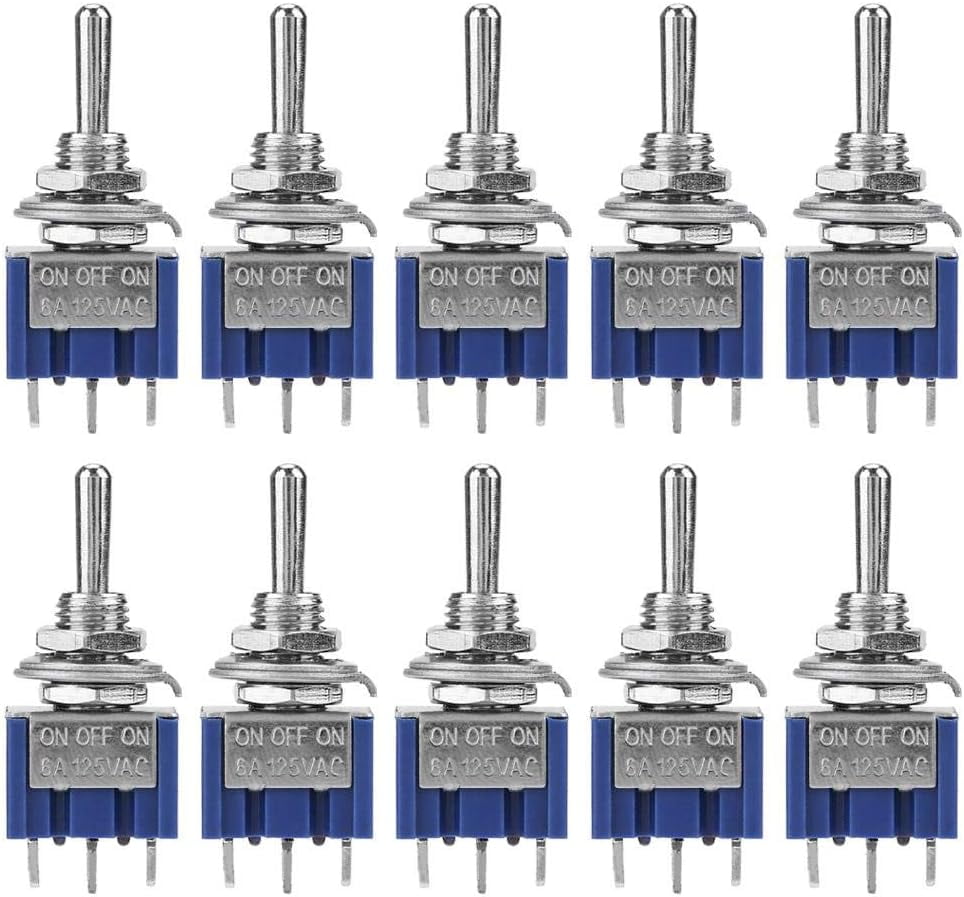 Compact Blue Rocker Switch For Small Power Electronic Projects, MTS-103 ...