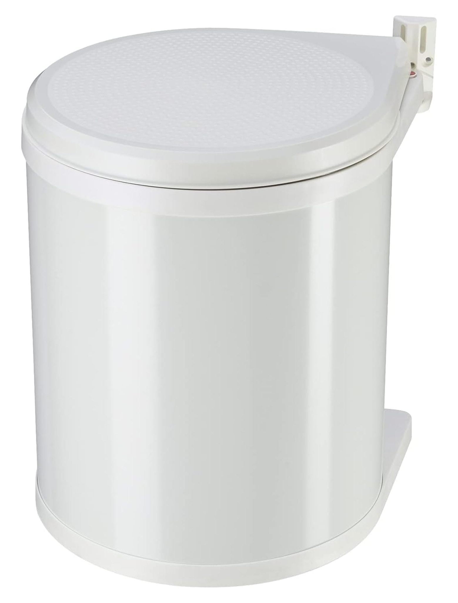 Compact-Box M Trash Can, 4 Gallon, Lid-Lift, Small Kitchen Bin, White ...