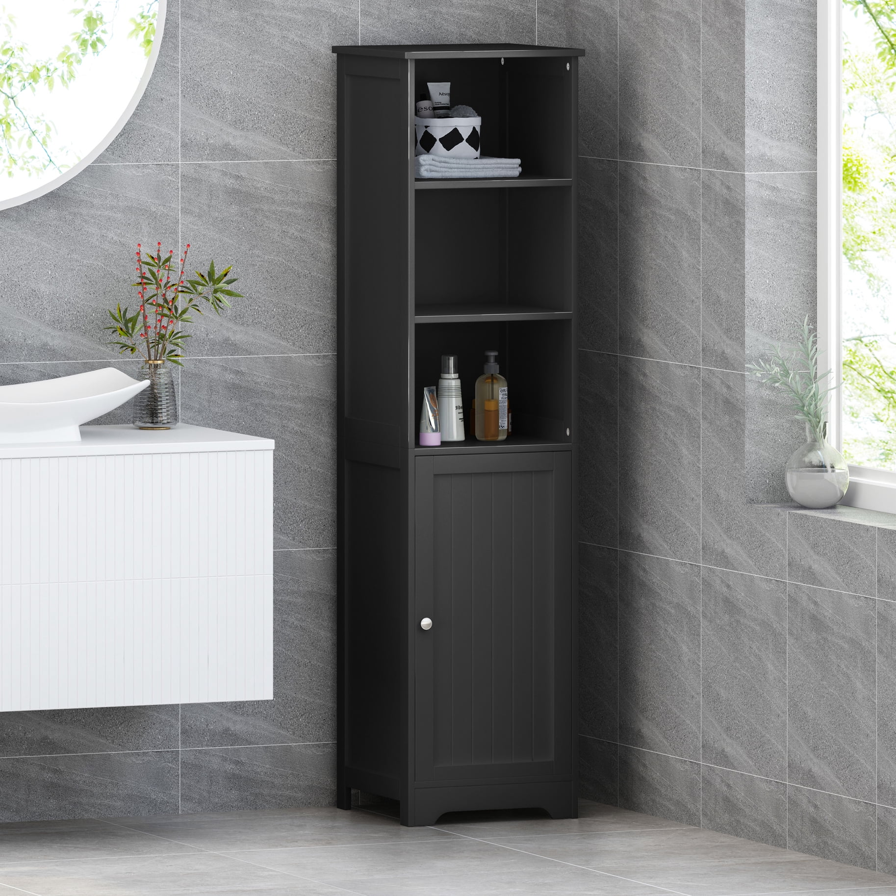 Compact Cabinet - Store Bathroom Items - Modern Bathroom Style - Easy ...