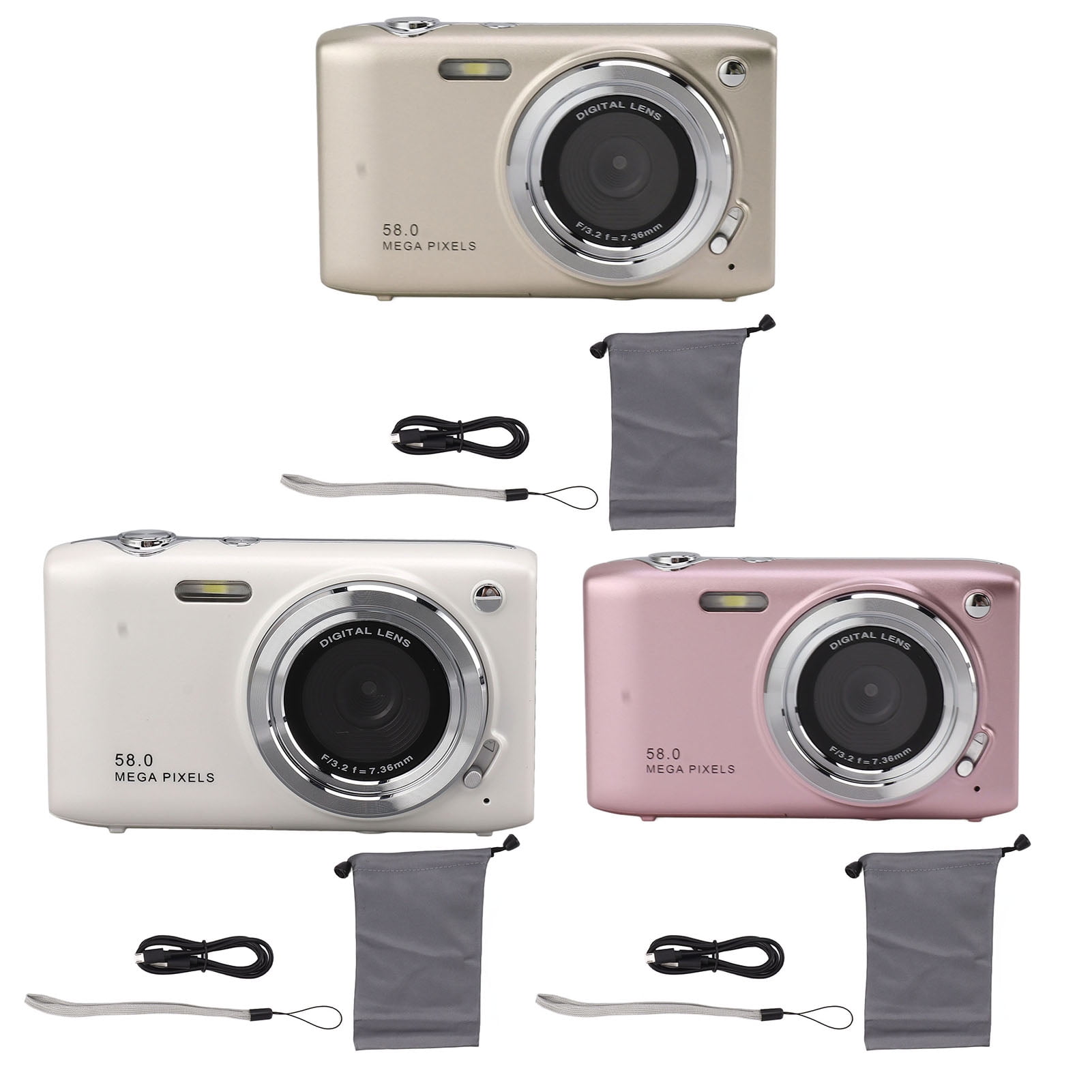 Compact Camera Automatic Exposure 2.88 Inch IPS Screen 4K Digital ...