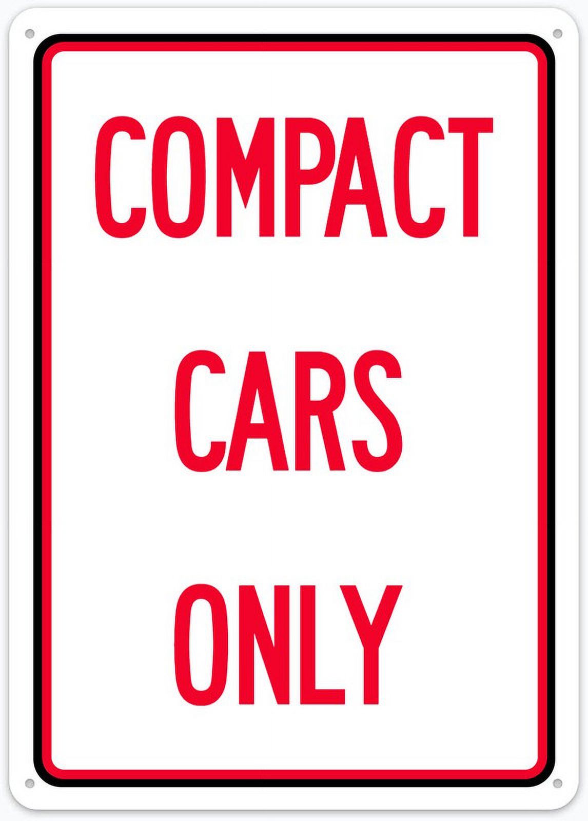 Compact Cars Only Rust Free Aluminum 12 X 8 In, Weatherproof And Heavy ...