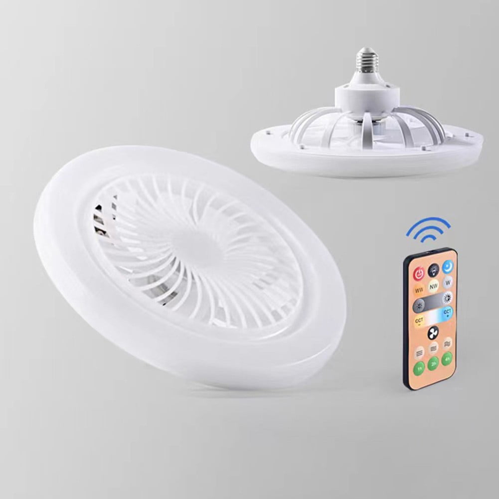 Compact Ceiling Fan Light Fixture 26cm Modern Chandelier With Remote ...