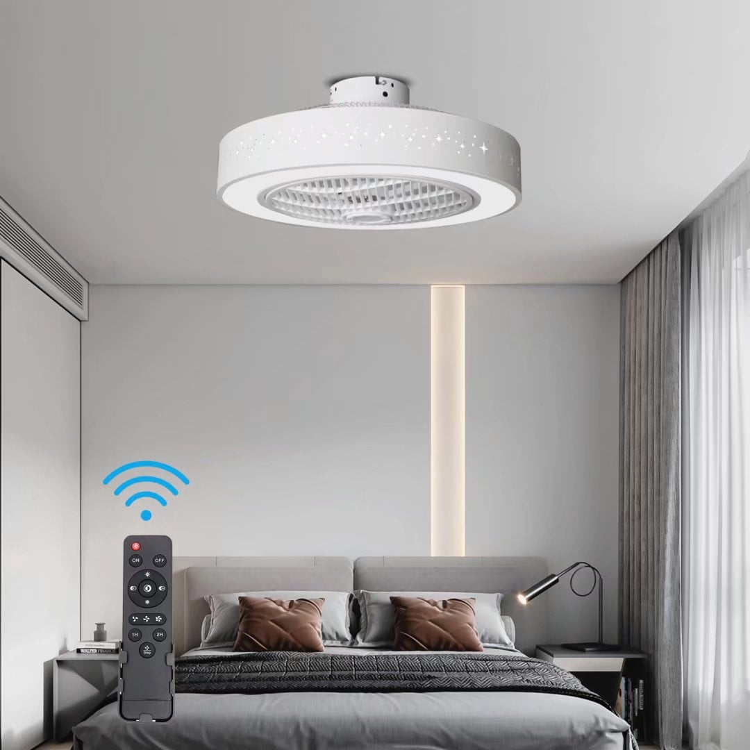 Compact Ceiling Fan and Light With Star Detailing - Walmart.com