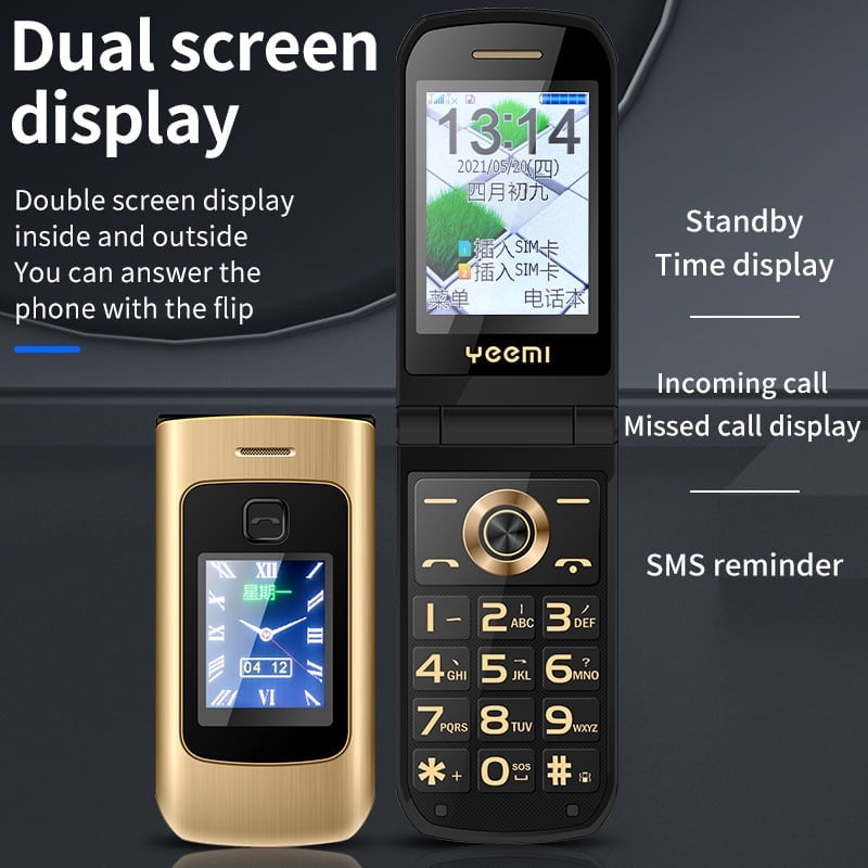 Compact Classic Flip Phone with Dual SIM Long Battery Life and ...