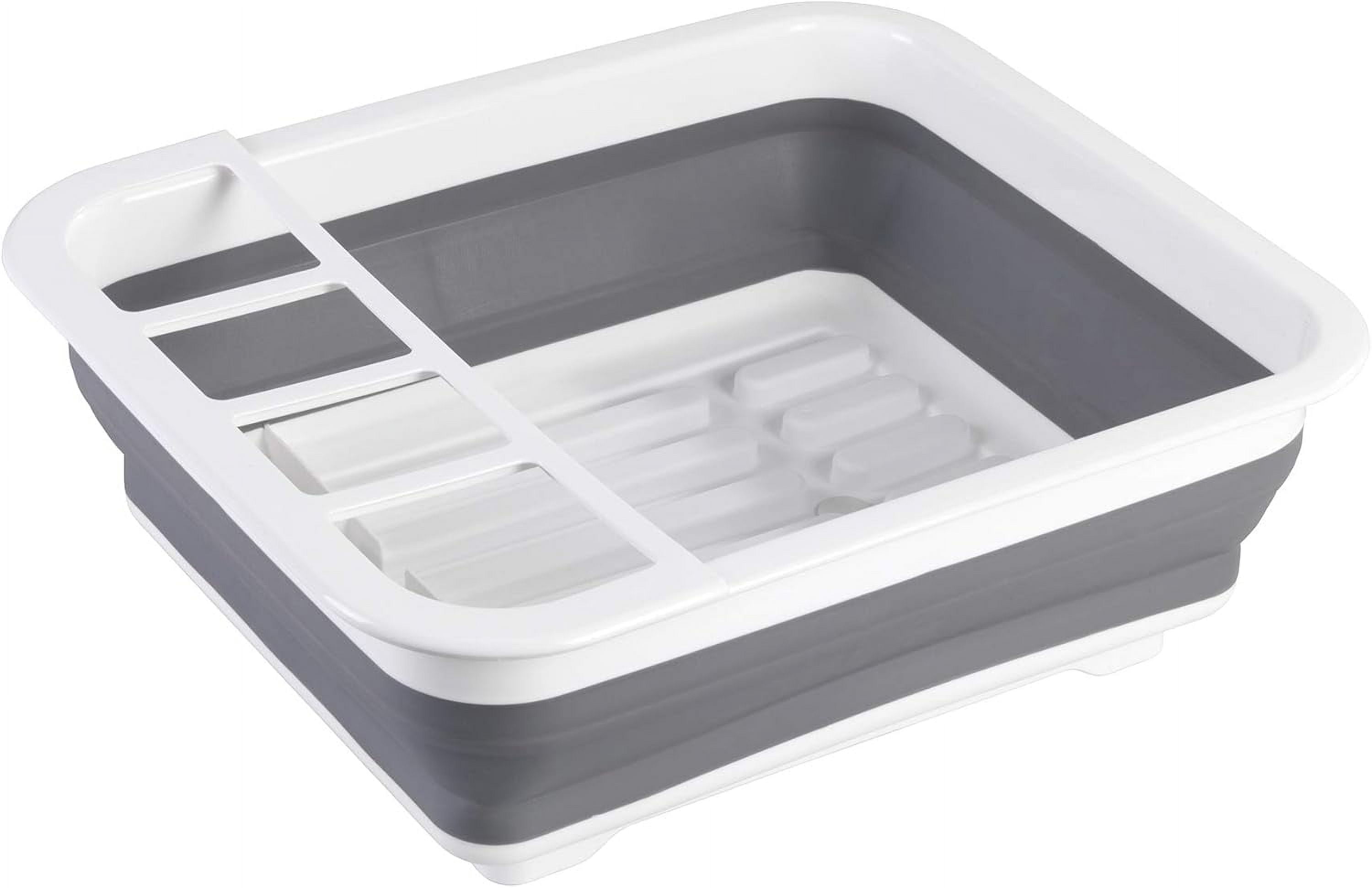 Compact Collapsible Dish Drying Rack, Non-Slip Foldable Storage For ...