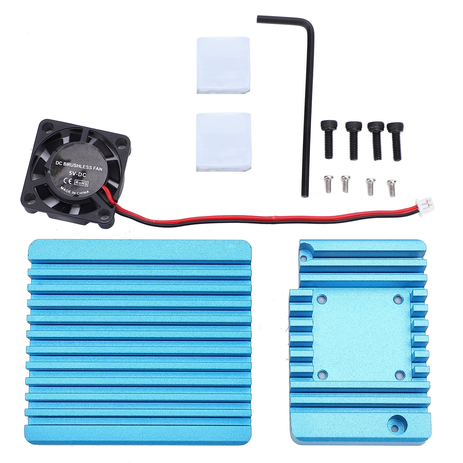 Compact Cooling Solution Mini Fan-Assisted Aluminum Alloy Heat Sink ...
