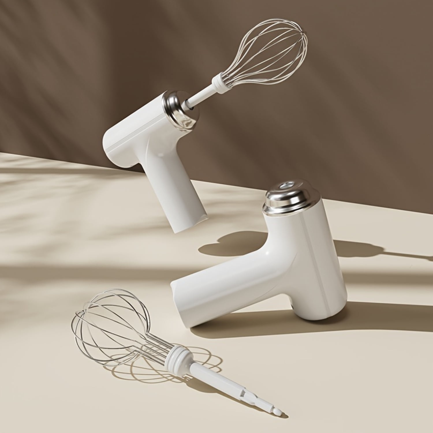 Compact Cordless Hand Mixer with Stainless Steel Whisk Lightweight ...