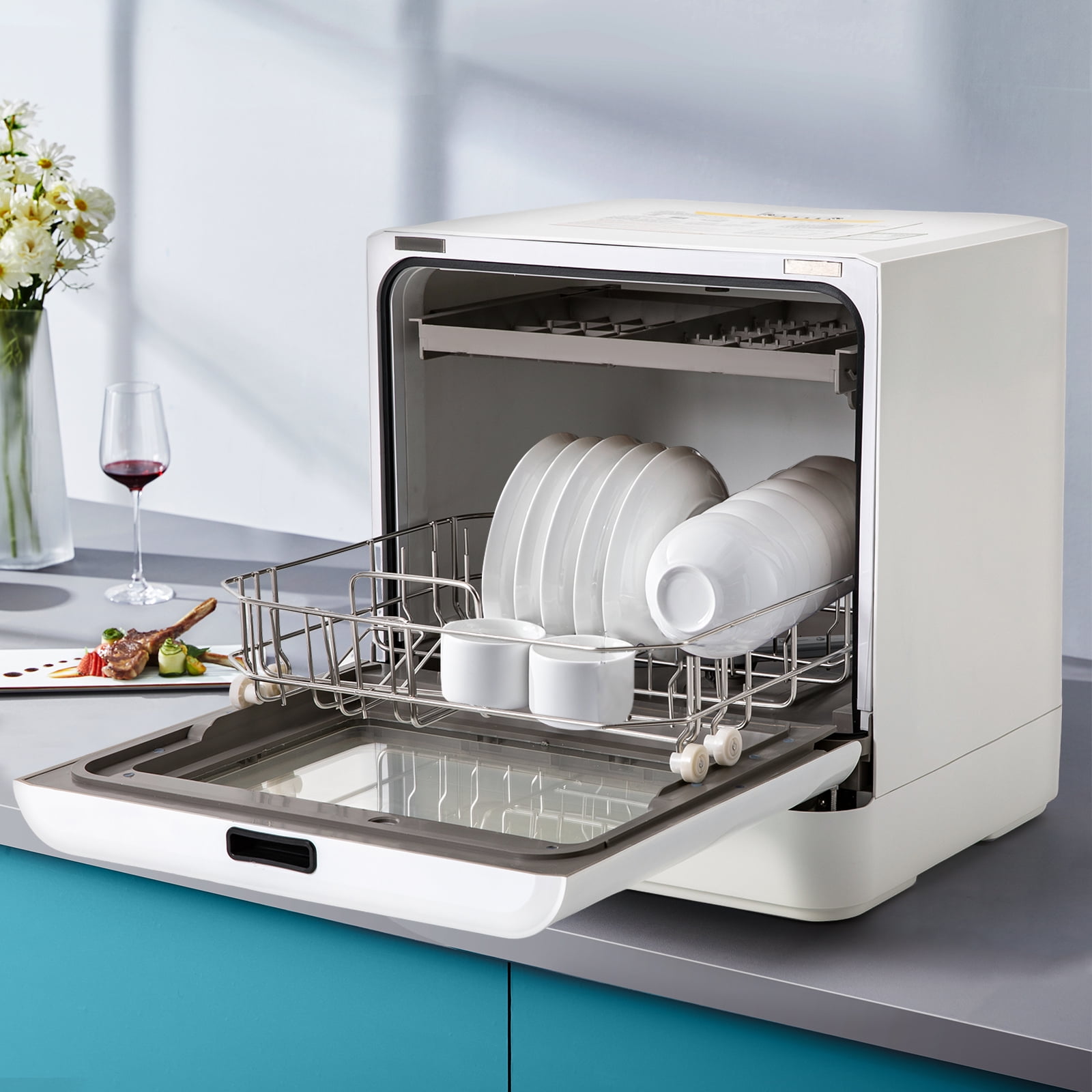 Compact Countertop Dishwasher with Multiple Functions – Washing ...