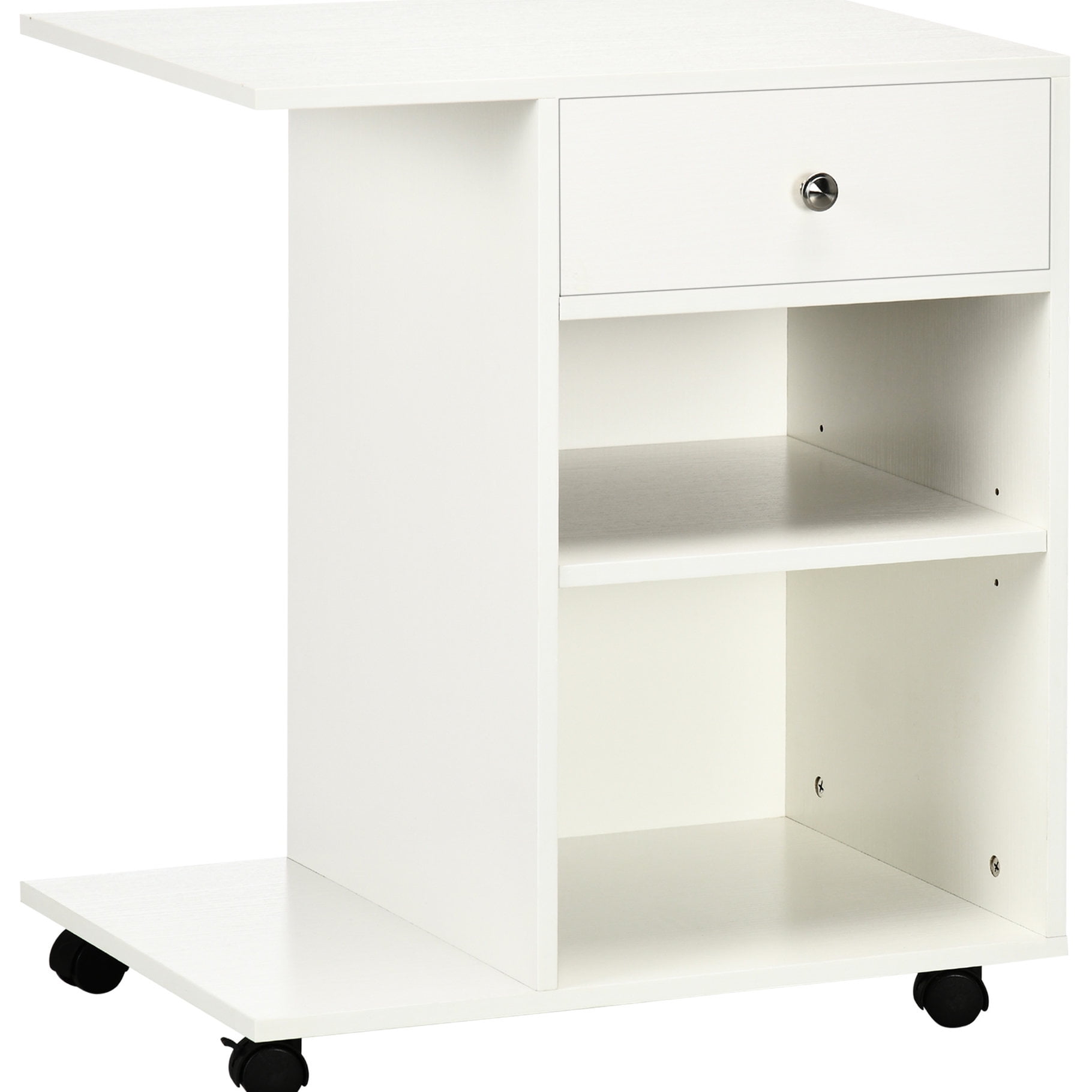 Compact Design, Adjustable Shelf | Mobile Printer Table for Tiny Spaces ...