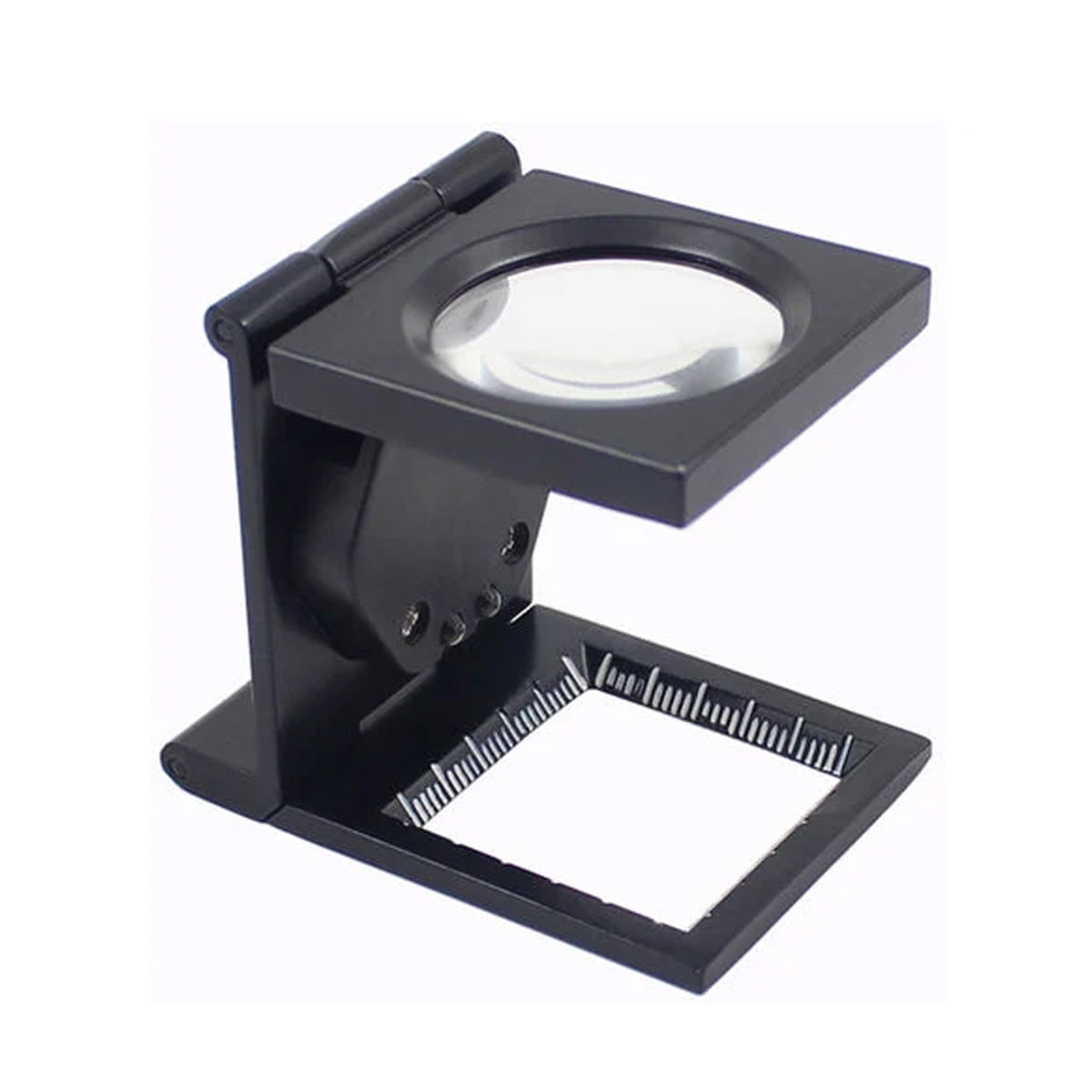 Compact Design Folding Magnifier, 10X Magnification Optical Glass Lens ...
