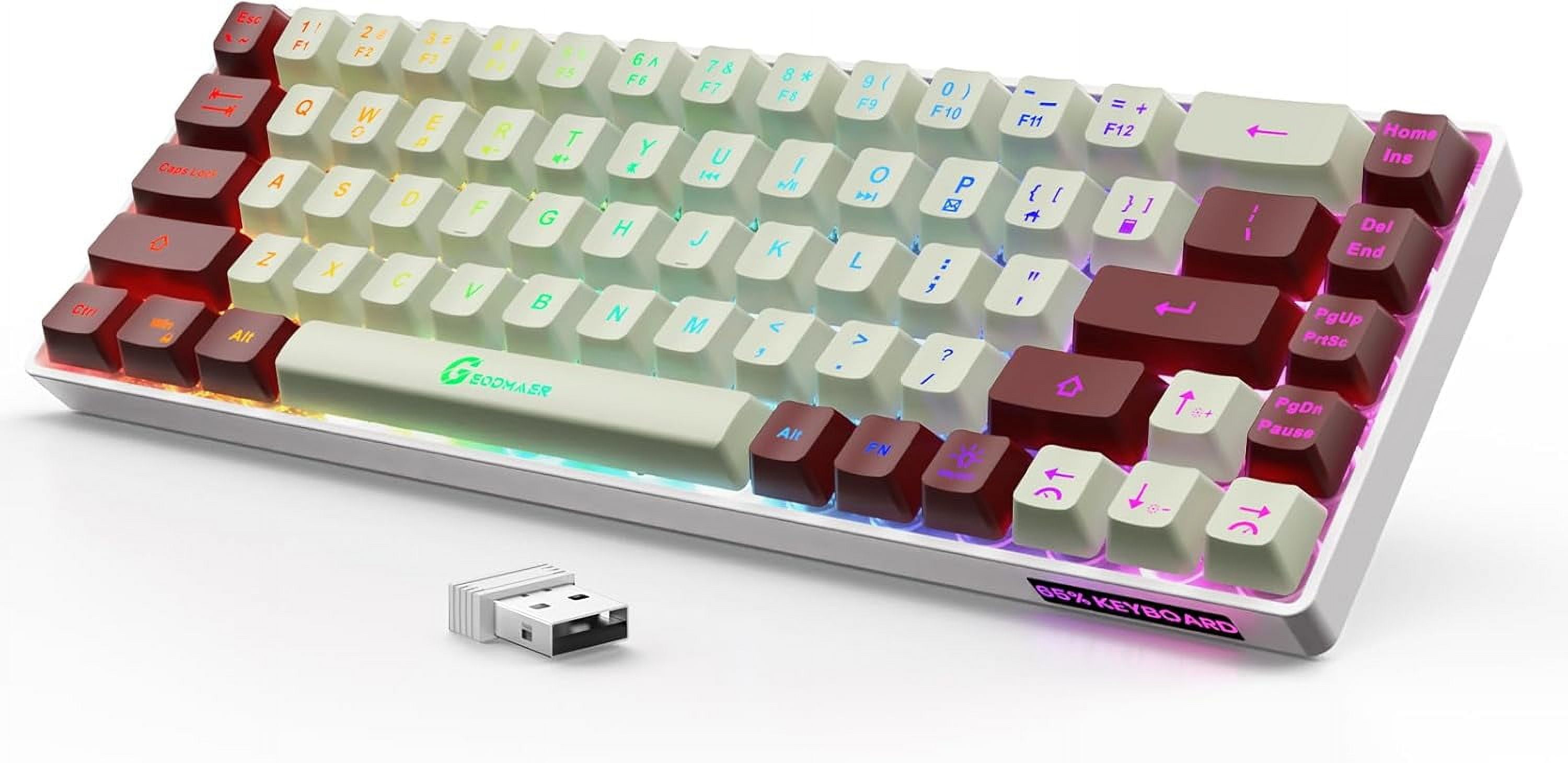 Compact Design】GEODMAER Wireless gaming keyboard compact mini design ...