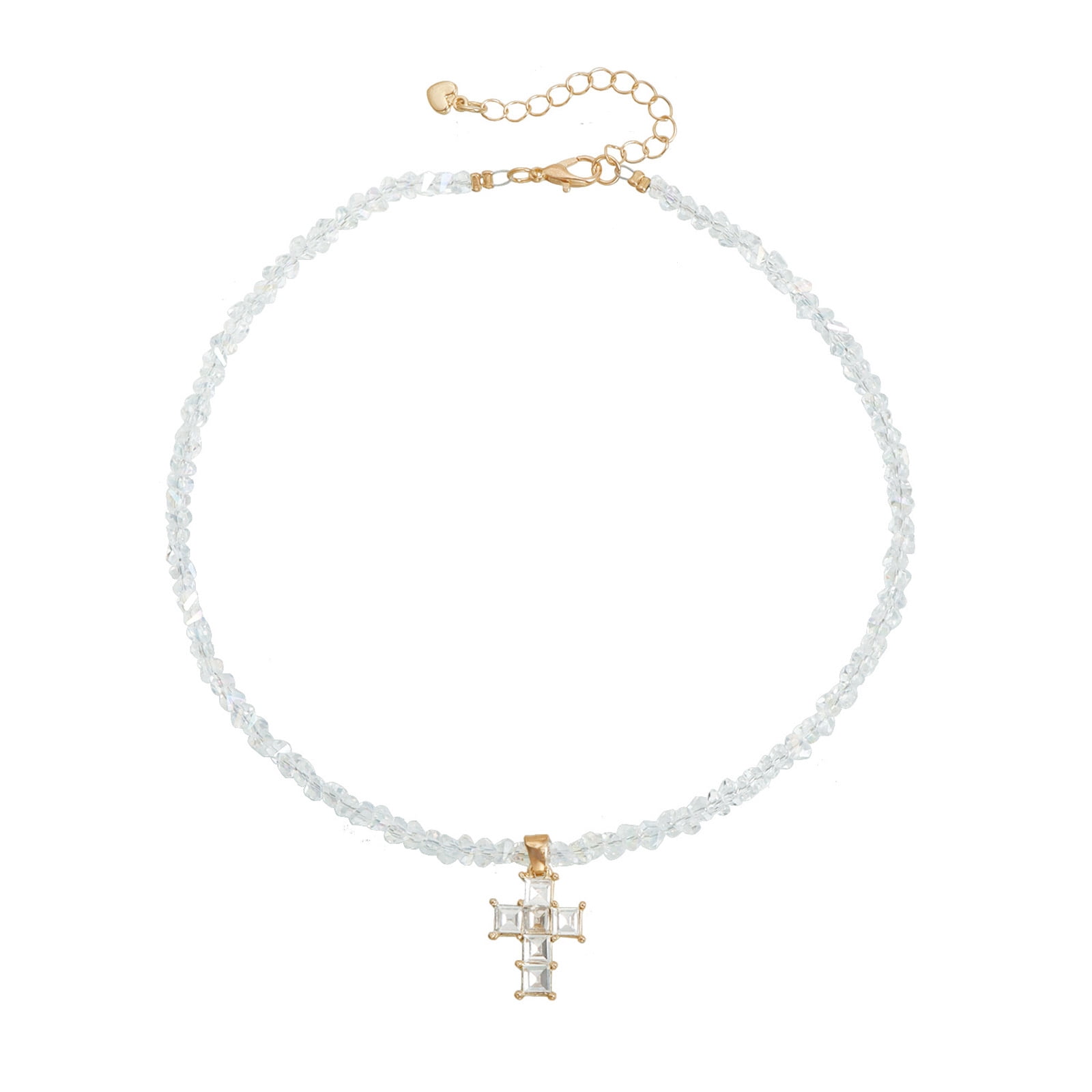 Compact Design Triangular Crystal Crosses Necklace Ideal For Harmonious ...