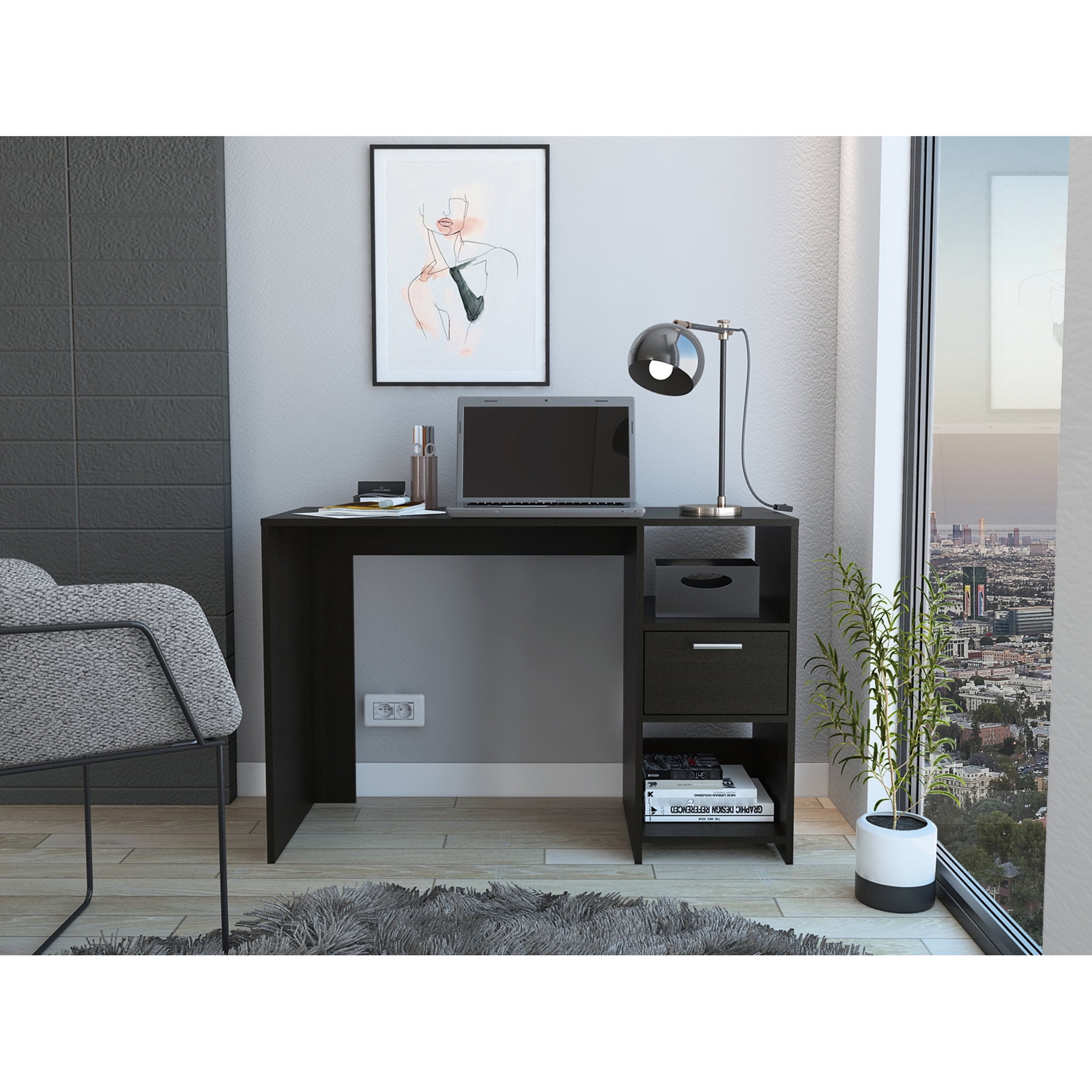 Compact Design with One Drawer and Two Shelves | Ideal for Office Use ...