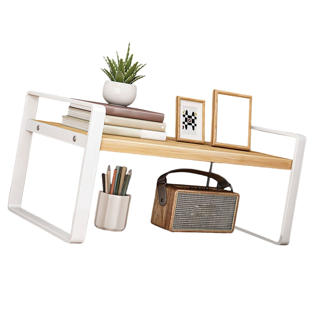 Compact Desk Organizers Shelf Iron Art Bookshelf Rack For Office Or ...