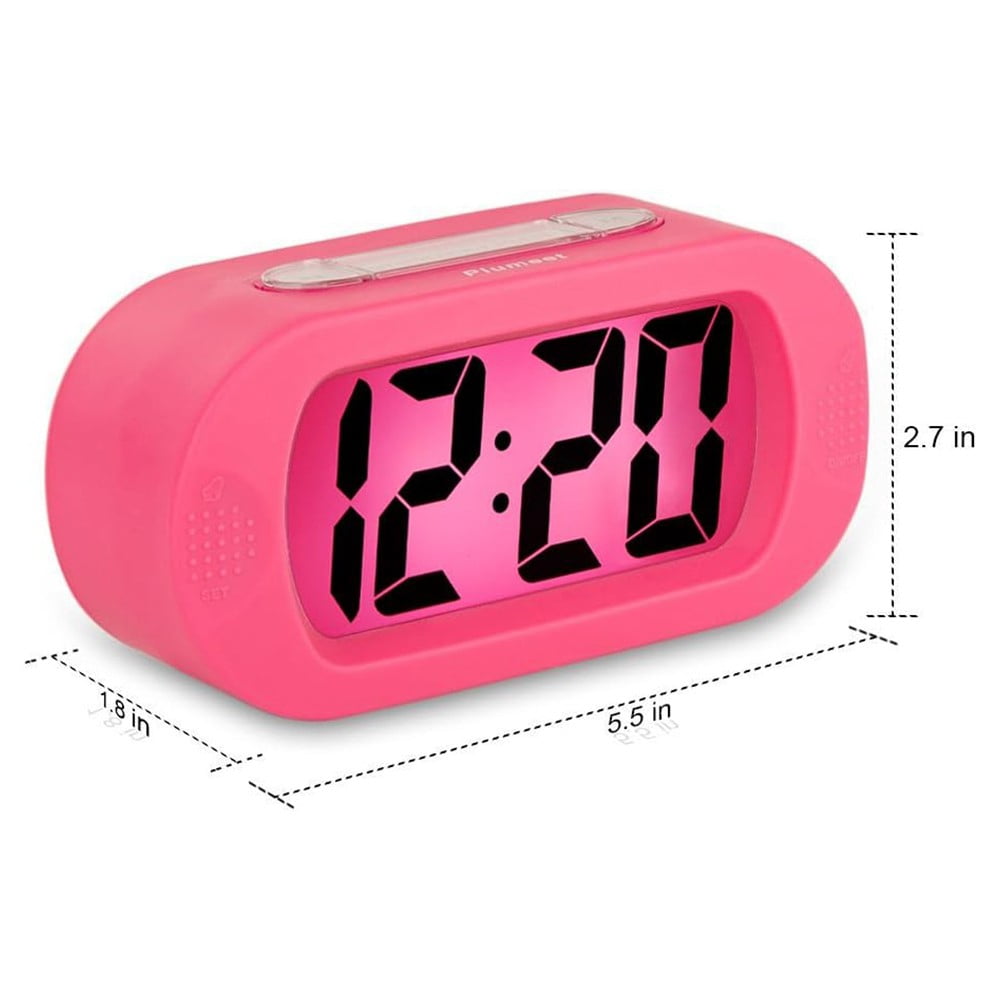Compact Digital Alarm Clock with Snooze and Backlight Great for Travel ...
