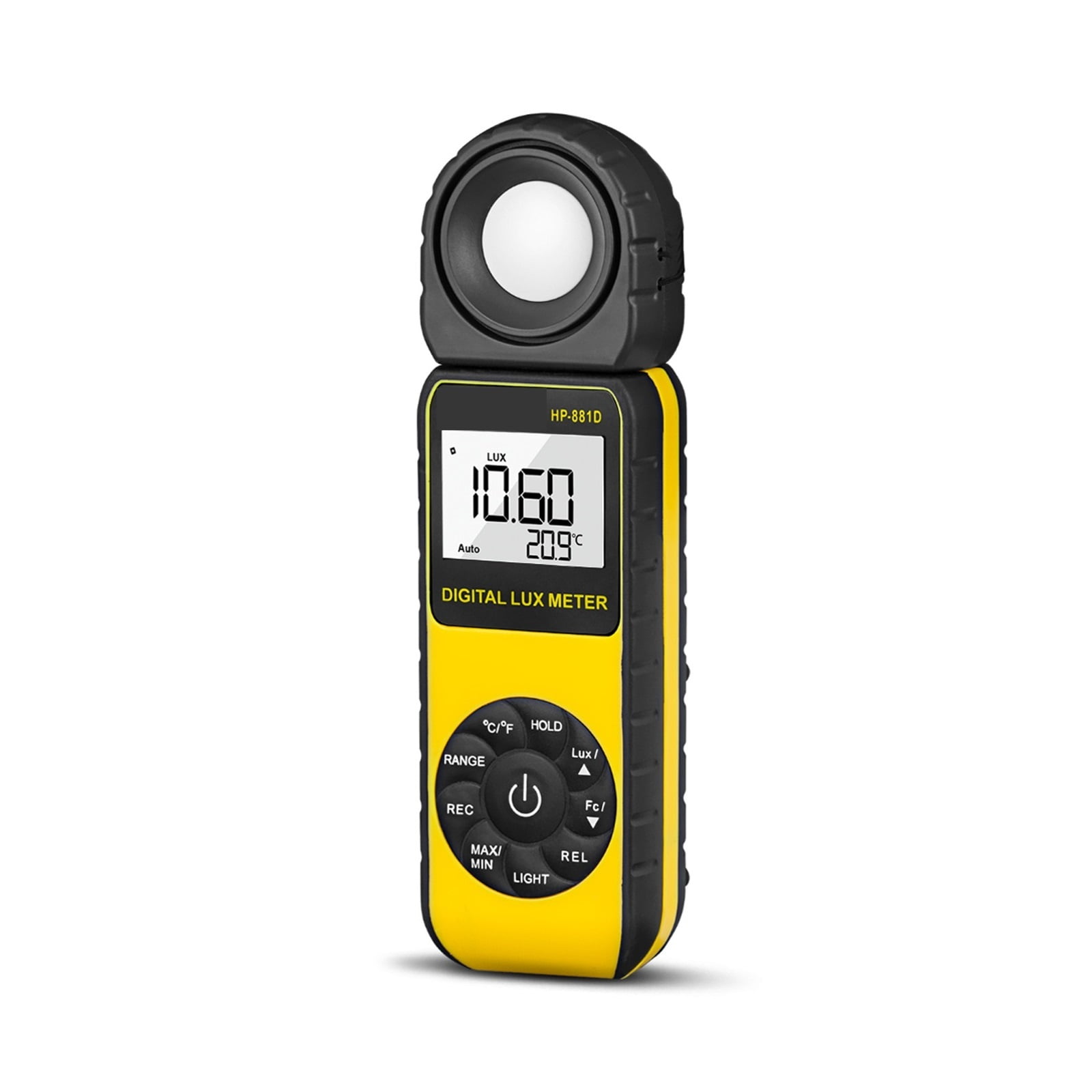 Compact Digital Lux Meter, 3999 Counts Bar Graph Display, Sil Light ...