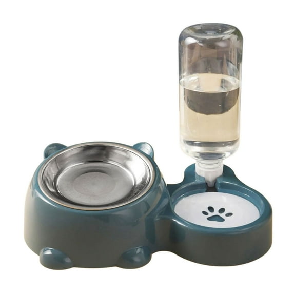 Compact Dog Feeding Station Automatic Water Bottle Removable Stainless ...
