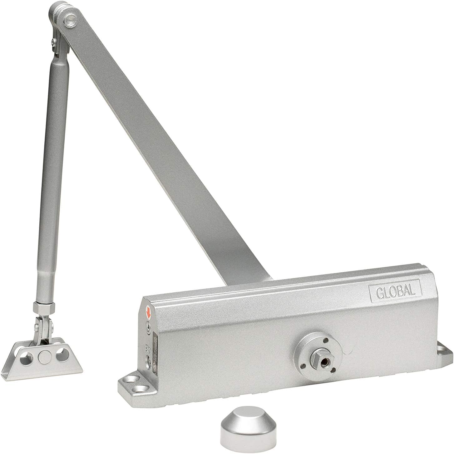 Compact Door Closer in Aluminum with Adjustable Spring Tension - Sizes ...