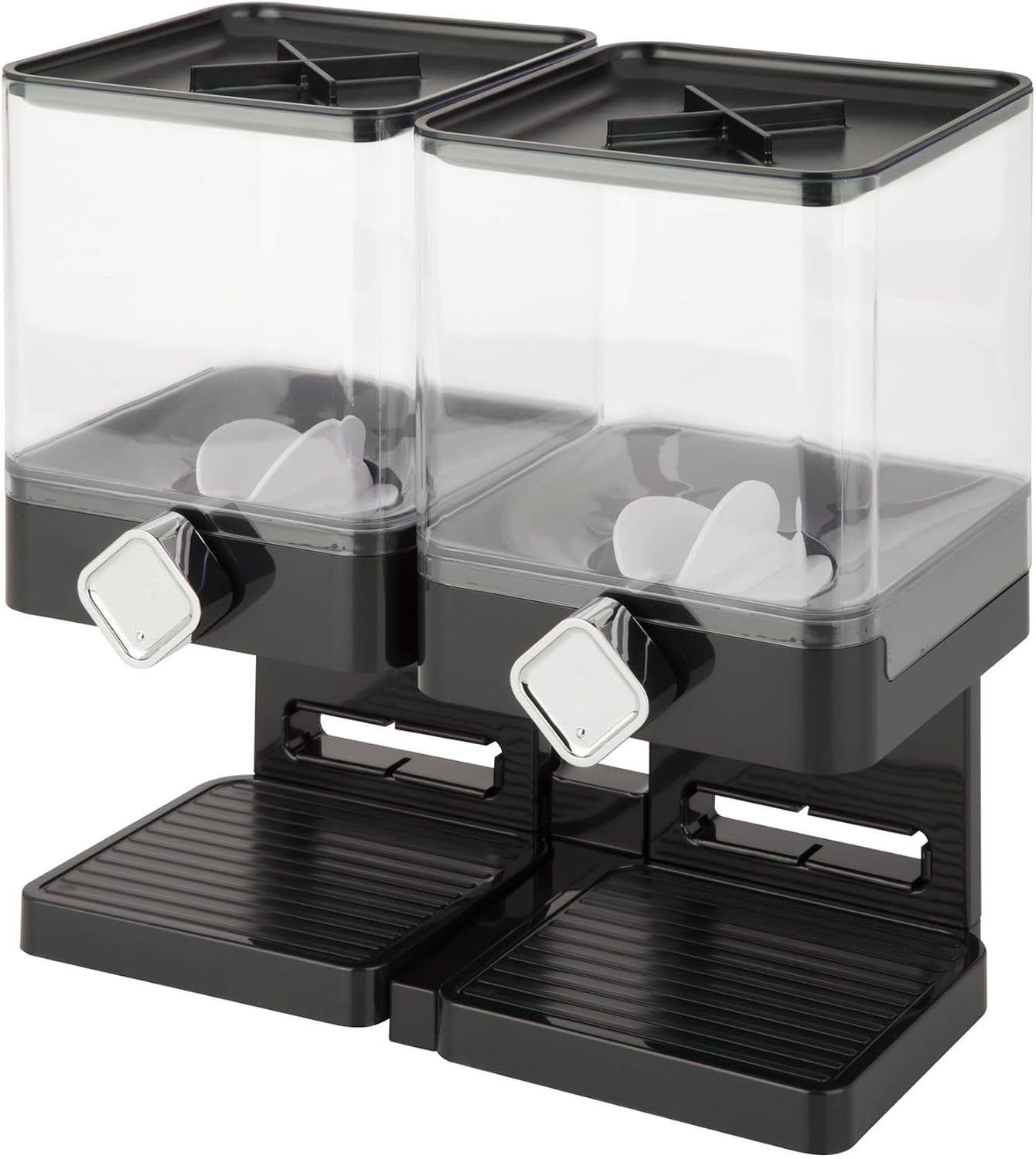 Compact Dry Food Dispenser, Dual Control, Black/Chrome - Walmart.com