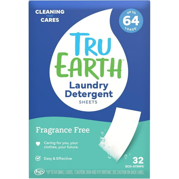 Compact Dry Laundry Detergent, Unscented - Up to 64 Loads (32 Sheets ...